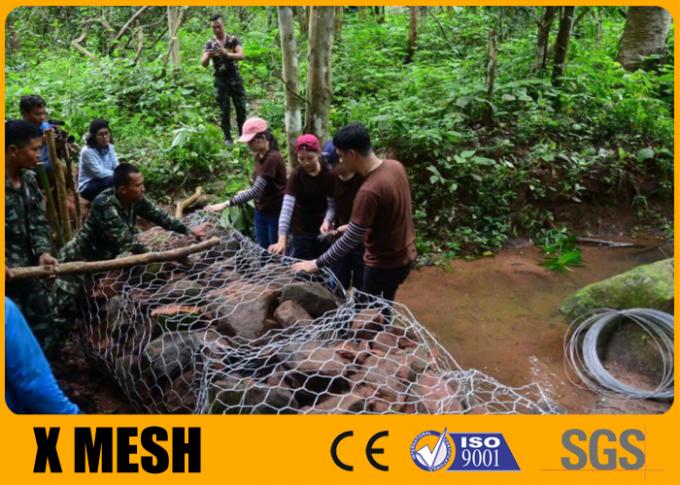 2.2mm 2.7mm 3.2mm Hexagonal Gabion Cage Stone Filled ASTM A975