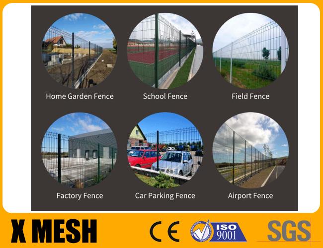 Commercial Chain Link Green Powder Coated Fencing BS 10244 M8*40mm