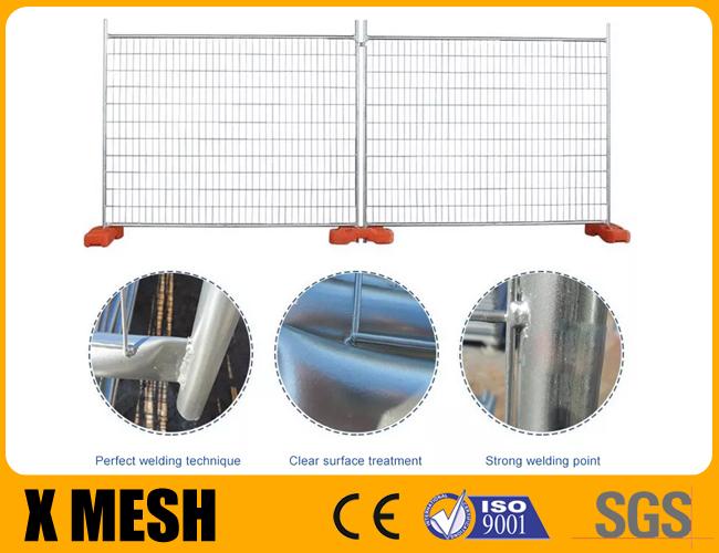 3.5mm Removable Temporary Mesh Fencing With Concrete Block Clamps