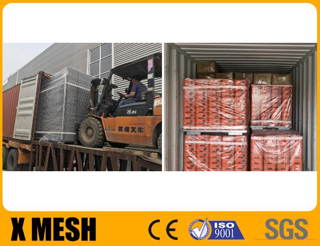 3.5mm Removable Temporary Mesh Fencing With Concrete Block Clamps