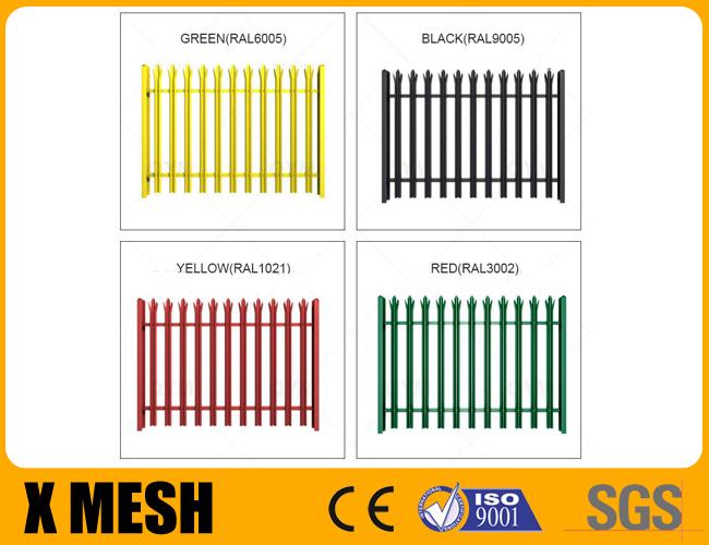 Green Powder Coated Palisade Fence Panels Pale Thickness 3mm For ...