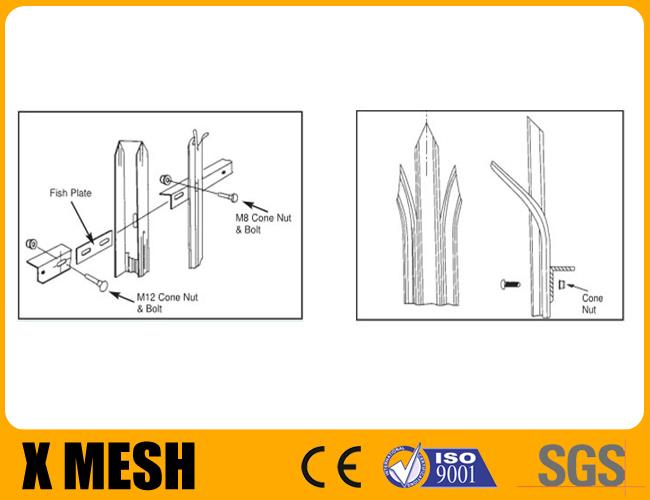 Green Powder Coated Palisade Fence Panels Pale Thickness 3mm For ...