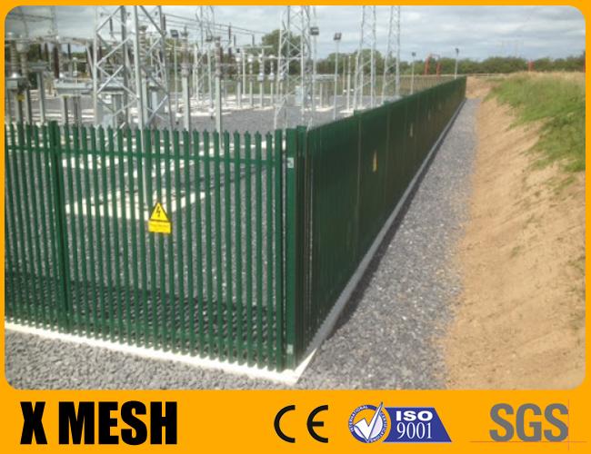 W Section 68mm Security Metal Fencing Red Pvc Coated For Chemical Plant