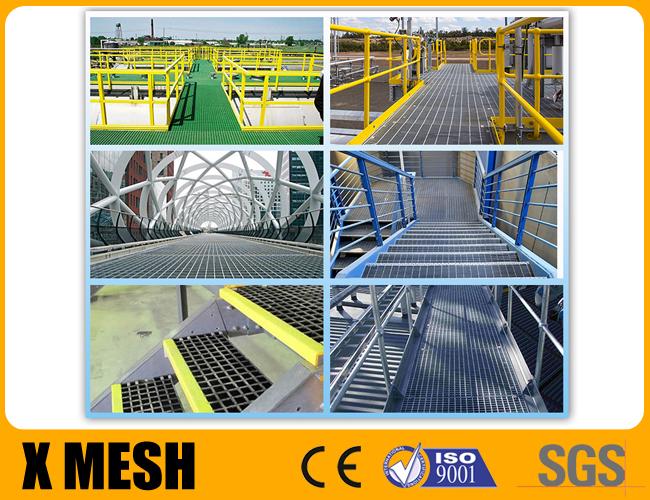 Galvanized I Bar Welded Steel Grating Stair Steps Meet Din 24531 Standard