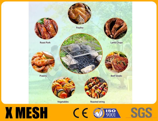 Food Grade Stainless Steel Welded Mesh Barbecue Net BBQ Grill Basket ...