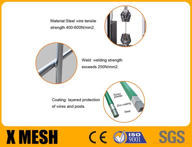 Green Coated Airport Metal Mesh Fencing ASTM Standards Anti Climb 3m ...