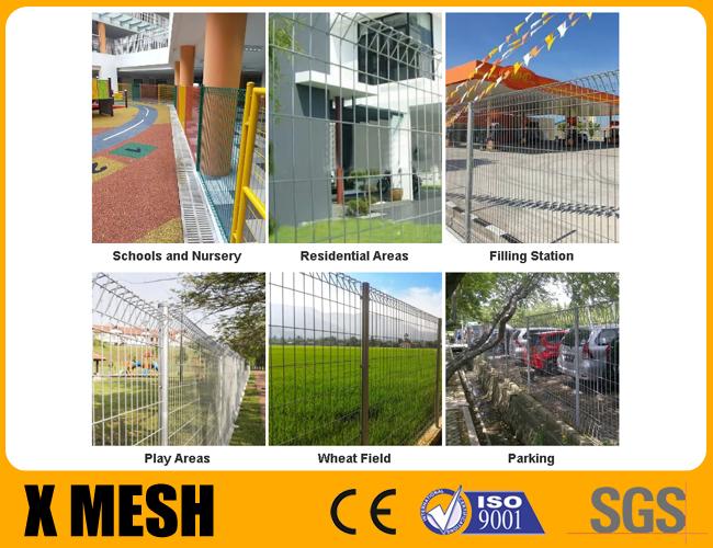 PVC Coated Or Galvanized Rolltop Weld BRC Fencing Mesh Panel 2.4m High