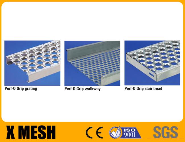 Aluminum And Mild Carbon Punched Galvanised Walkway Grating Welded