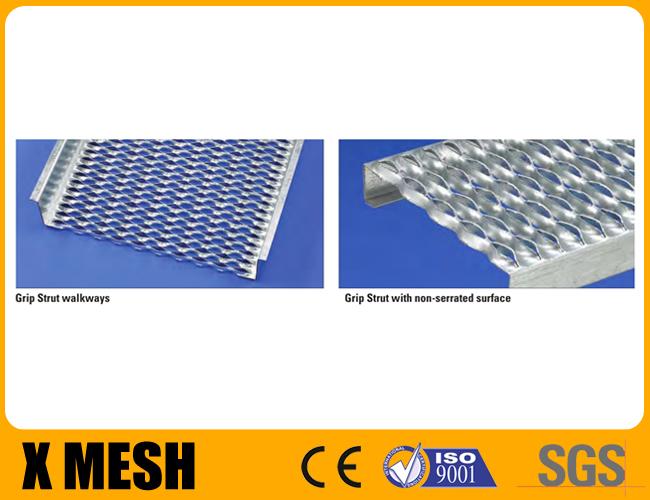 Aluminum And Mild Carbon Punched Galvanised Walkway Grating Welded