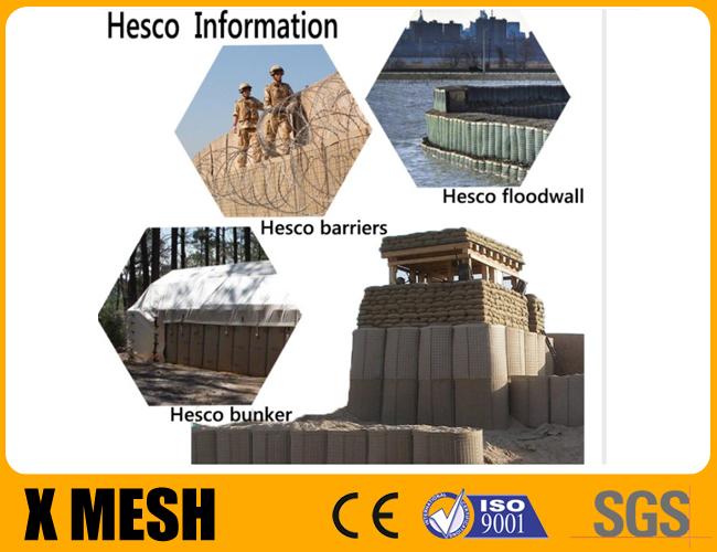 Heavy Duty Defensive Hesco Barrier Wall Welded Type Blast And Ballistic ...