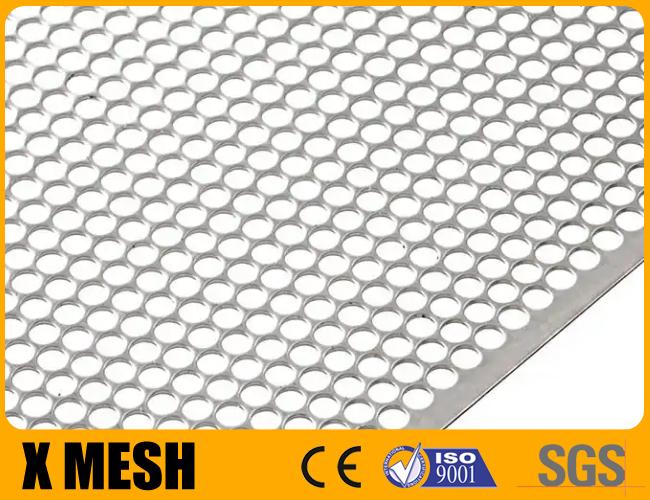 1.6mm Thickness Perforated Wire Mesh Round Hole Commercial