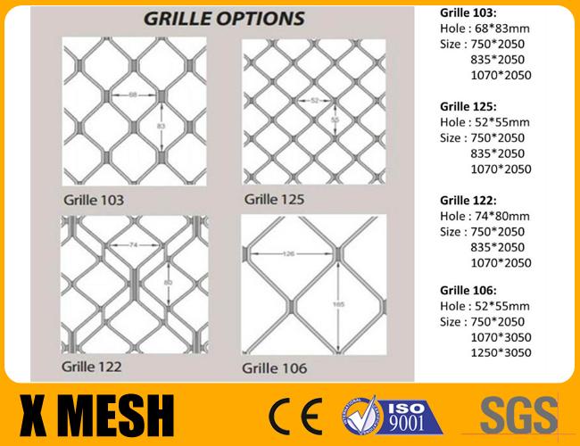 Diamond Grilles Expanded Metal Square Mesh Sheet Size 920*2050mm