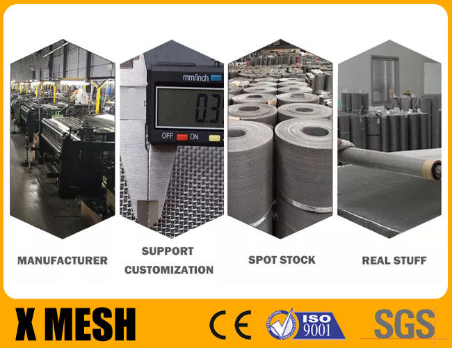 20 X 20 Mesh Size Stainless Steel Woven Mesh 0.25mm Diameter 25m Length