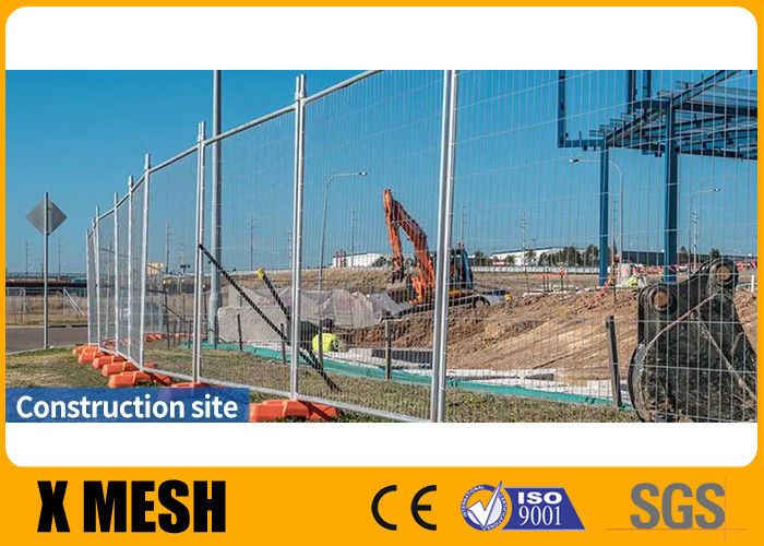 As 4687 Standard 2.1m X 2.4m Temporary Mesh Fencing With Concrete ...