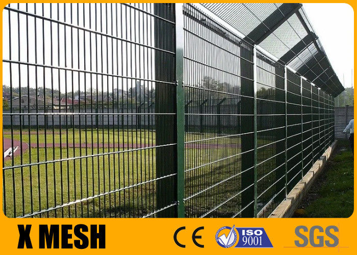 Hot Dip Galvanized Anti Climb Mesh Fence Long Lasting Double Wire Panel ...