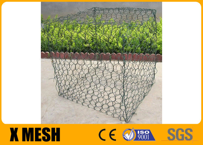 River Mattresses Building Gabion Wire Mesh Hexagonal Shape Green Color