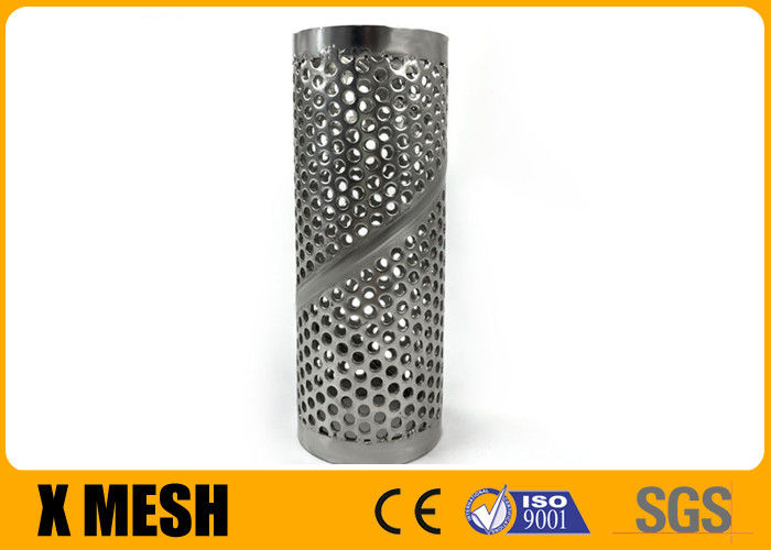 100mm Sus 316 Perforated Metal Mesh Filter Solid Liquid Separation