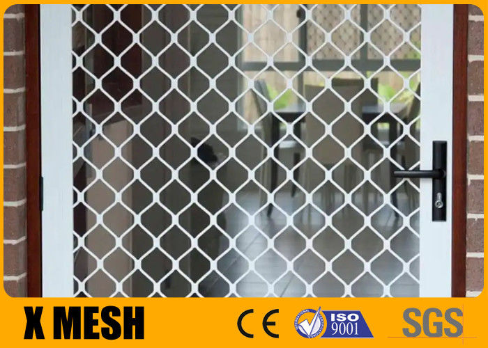 White Color Diamond Expanded Metal Mesh Screen Grilles 1250*2050mm