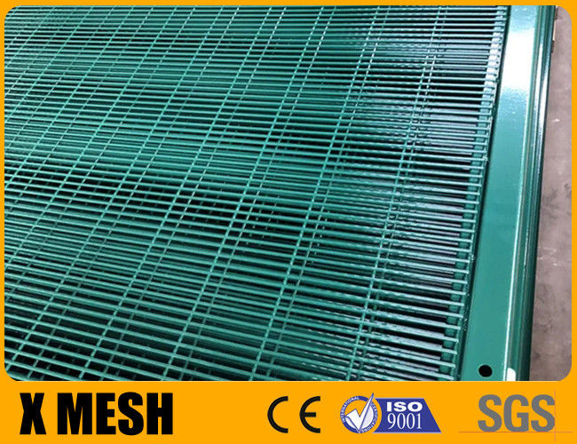 Green Powder Coated Anti Climb Mesh Fence High Security 358 Anti Cut ...