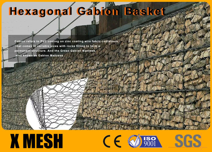 2.7mm Diameter Gabion Wire Mesh 0.5 X 1 X 2m Size Water Pretction