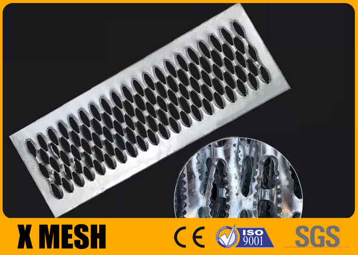 Traction Aluminum Bar Galvanized Steel Grating Stair Treads Perforated