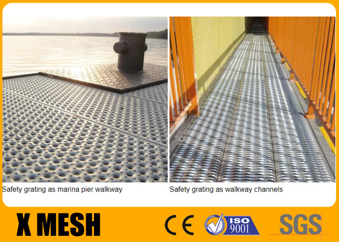 Heavy Duty Perforated Metal Mesh Non Serrated Surface Slip Resistance ...