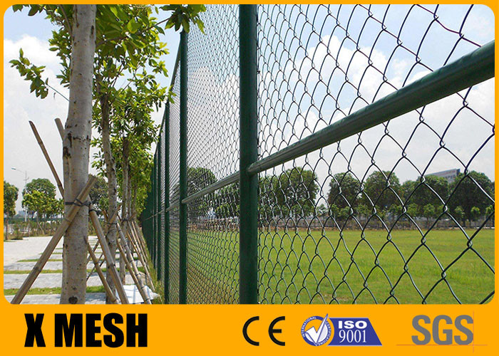 PVC Coated Galvanized Chain Link Fence 25mm Mesh 8ft Metal Chain Link ...