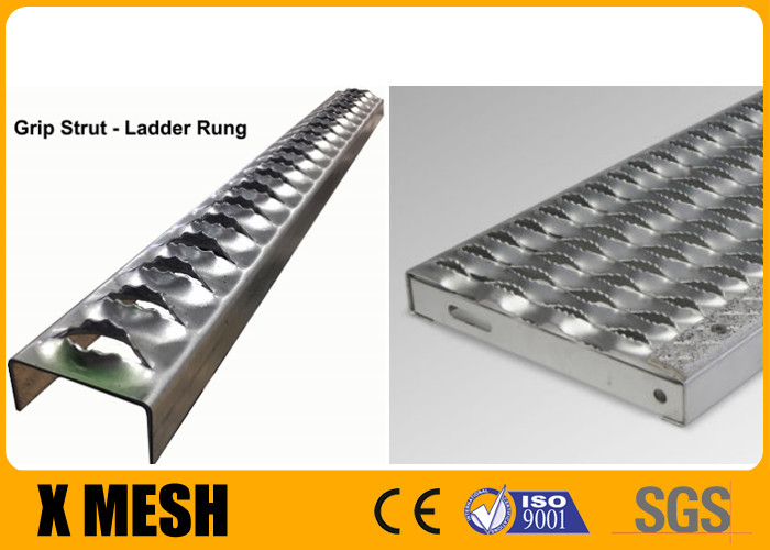 Commercial Heavy Duty Anti Slip Steel Metal Safety Grating With Grip Strut