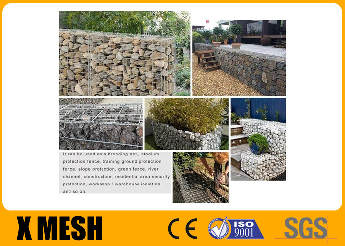 5mm Gauge Silver Galfan Welded Mesh Gabion Baskets For Architectural ...